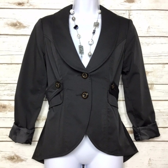 CAbi | Jackets & Coats | Cabi Dark Grey Workit Blazer Jacket Style 769 ...